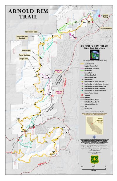 Arnold Rim Trail Map - Arnold Rim Trail