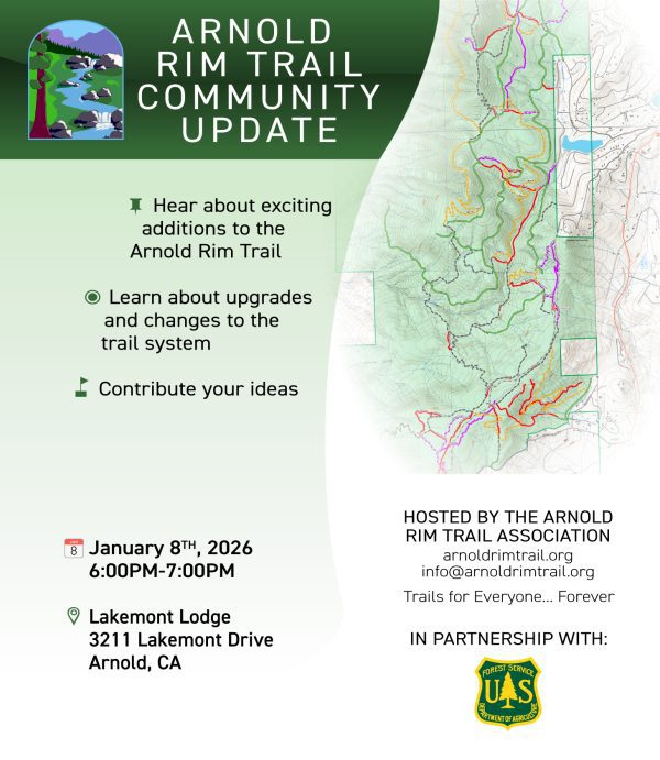 Arnold Rim Trail Community Update - January 8th, 2026 - Arnold Rim Trail